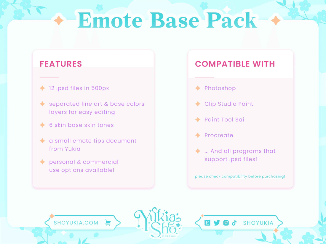 Premade Twitch, YouTube & Discord DIY Emote Bases | High-Quality – Yukia Sho Studios Ltd.