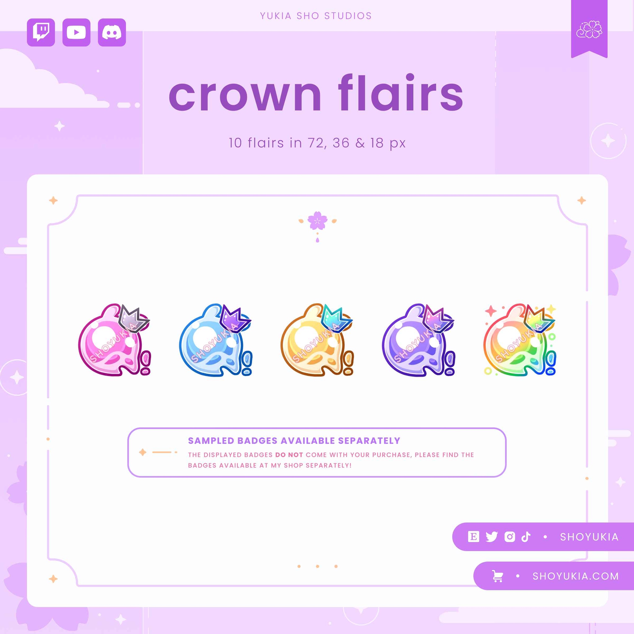 Twitch Sub Badge Flairs | Unique & High-Quality Designs – Yukia Sho ...