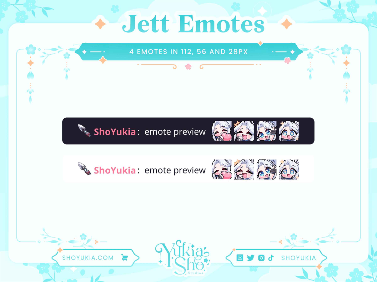 Valorant Jett Twitch Emotes – Yukia Sho Studios Ltd.