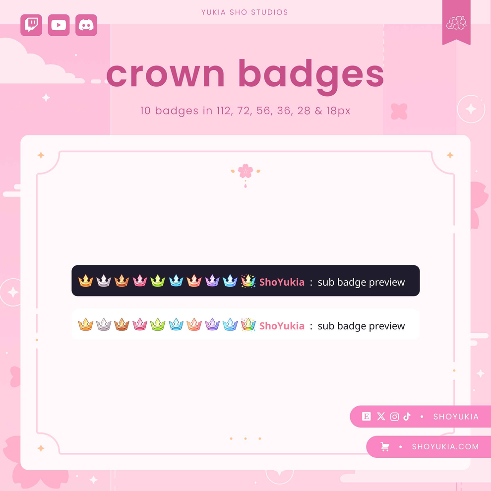 Twitch Sub Badges for Twitch & Discord | High-Quality Designs – Yukia ...