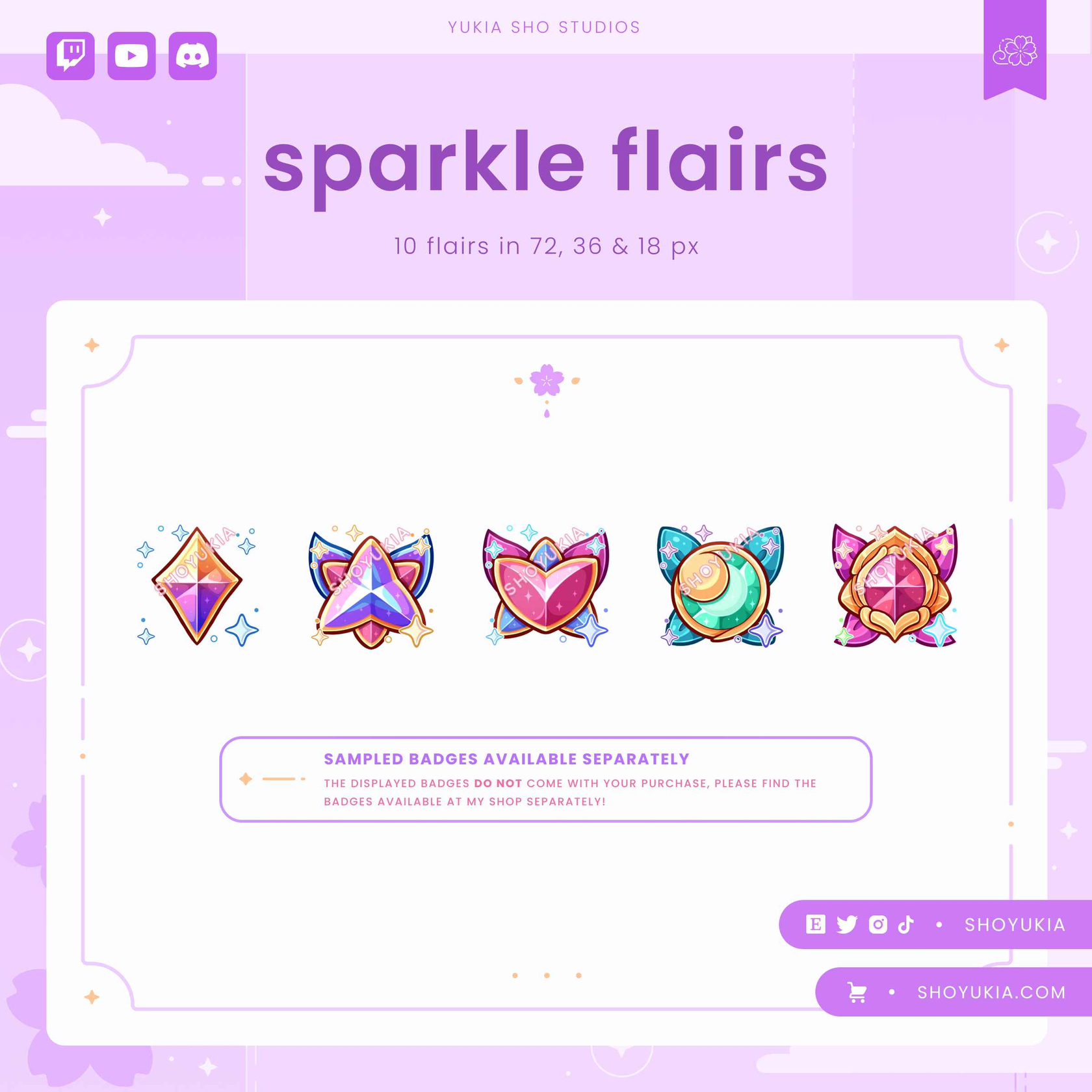 Twitch Sub Badge Flairs | Unique & High-Quality Designs – Yukia Sho ...