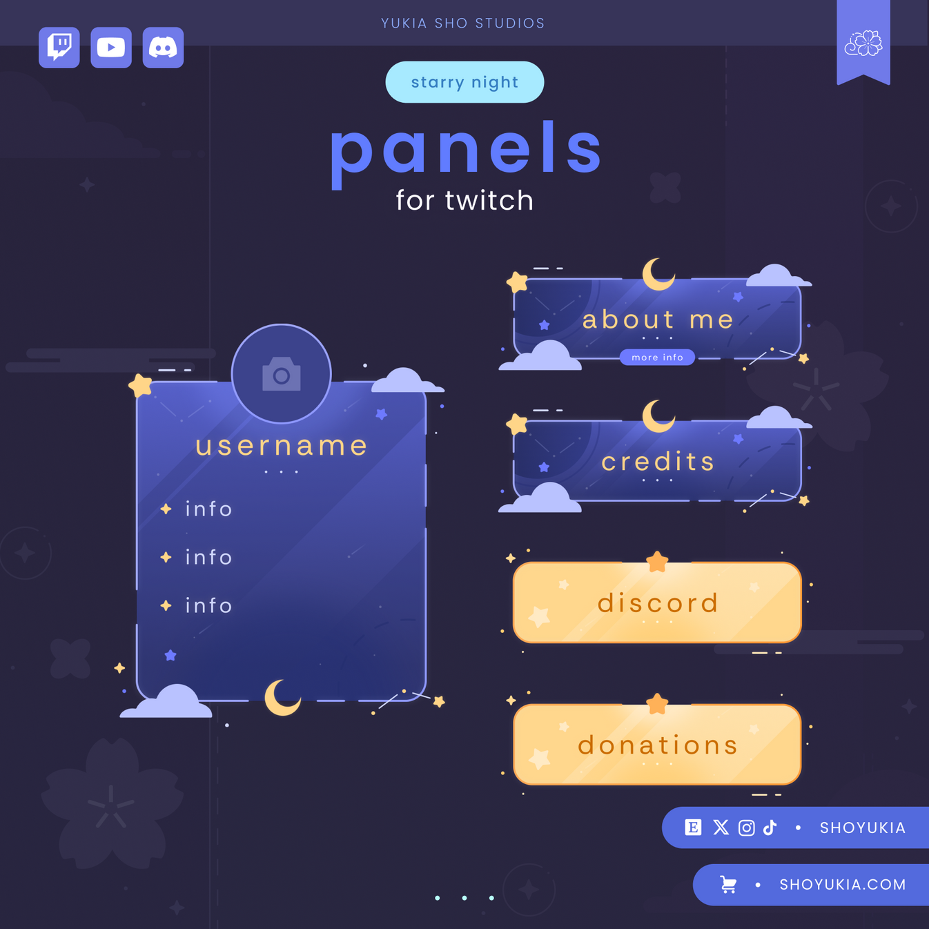 Personalized Twitch Panels | Professional Designs for Streamers – Yukia ...