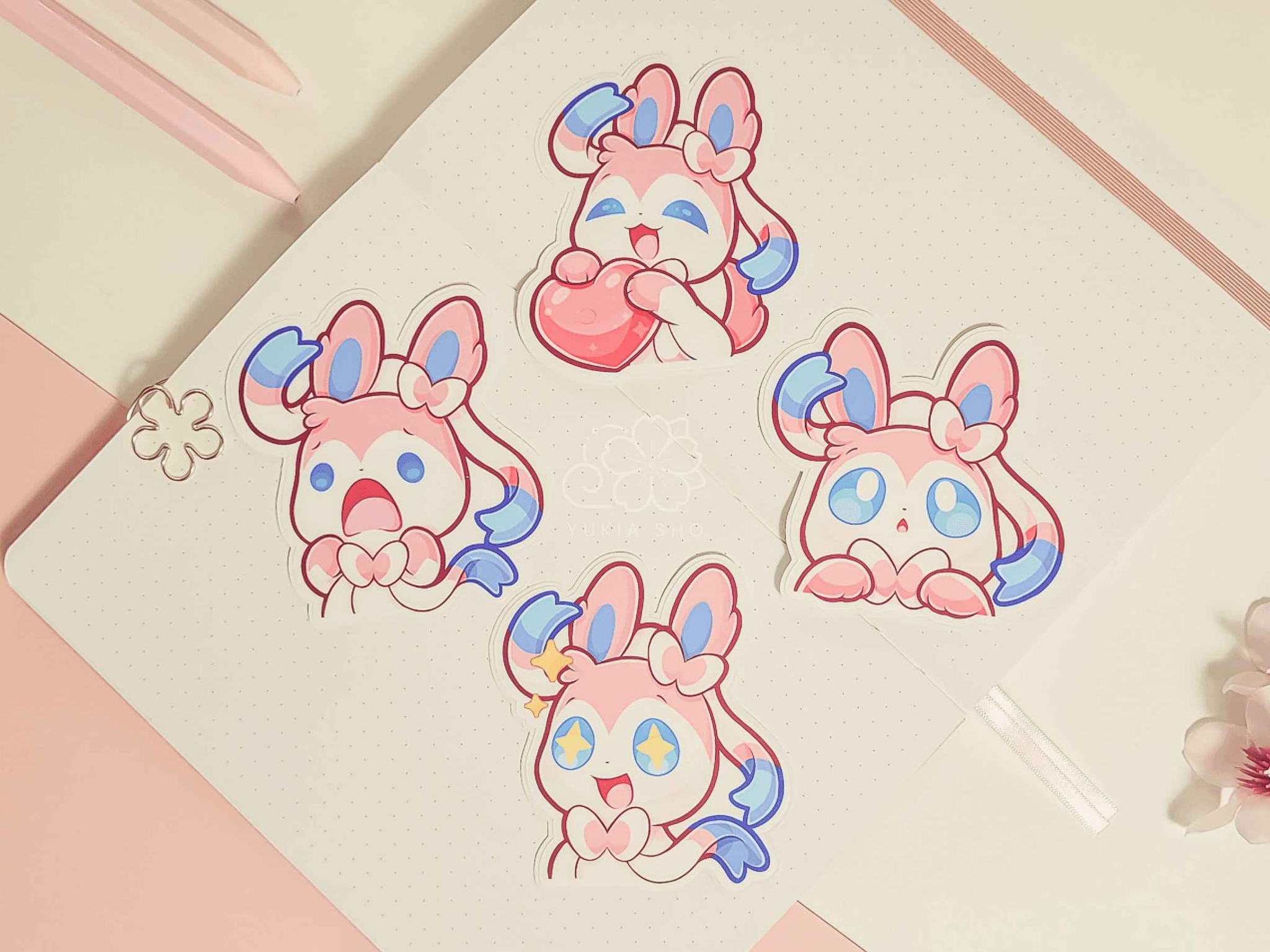 PKMN Sylveon 3" Vinyl Stickers – Yukia Sho Studios Ltd.