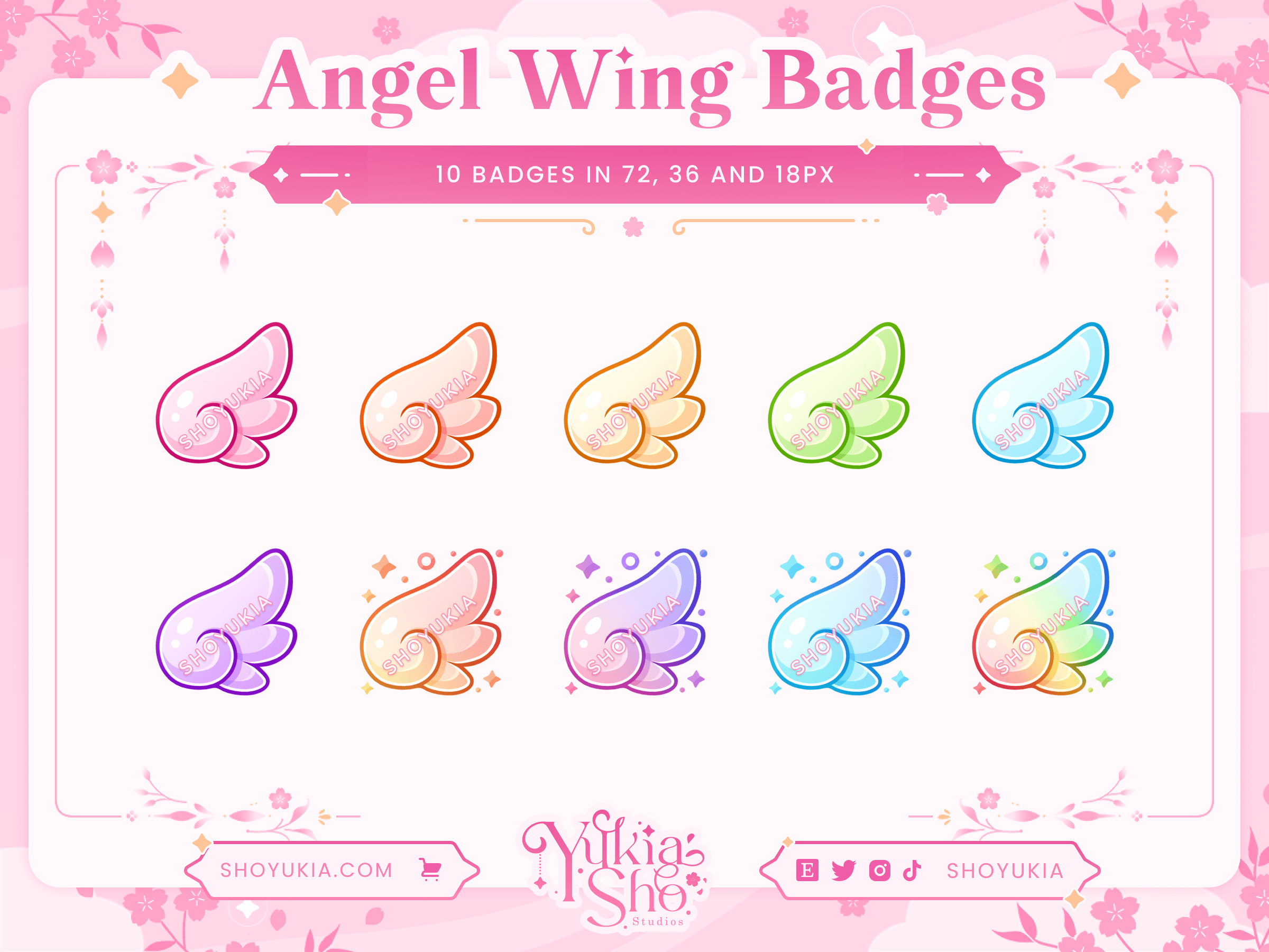 Angel Wing Sub Badges – Yukia Sho Studios Ltd.