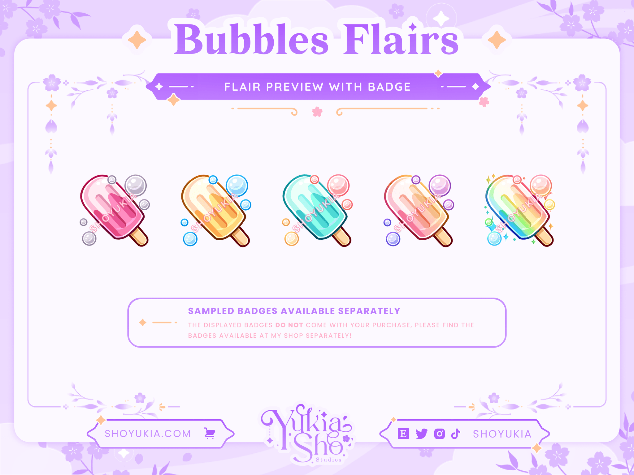 Bubbles Twitch Badge Flair – Yukia Sho Studios Ltd.