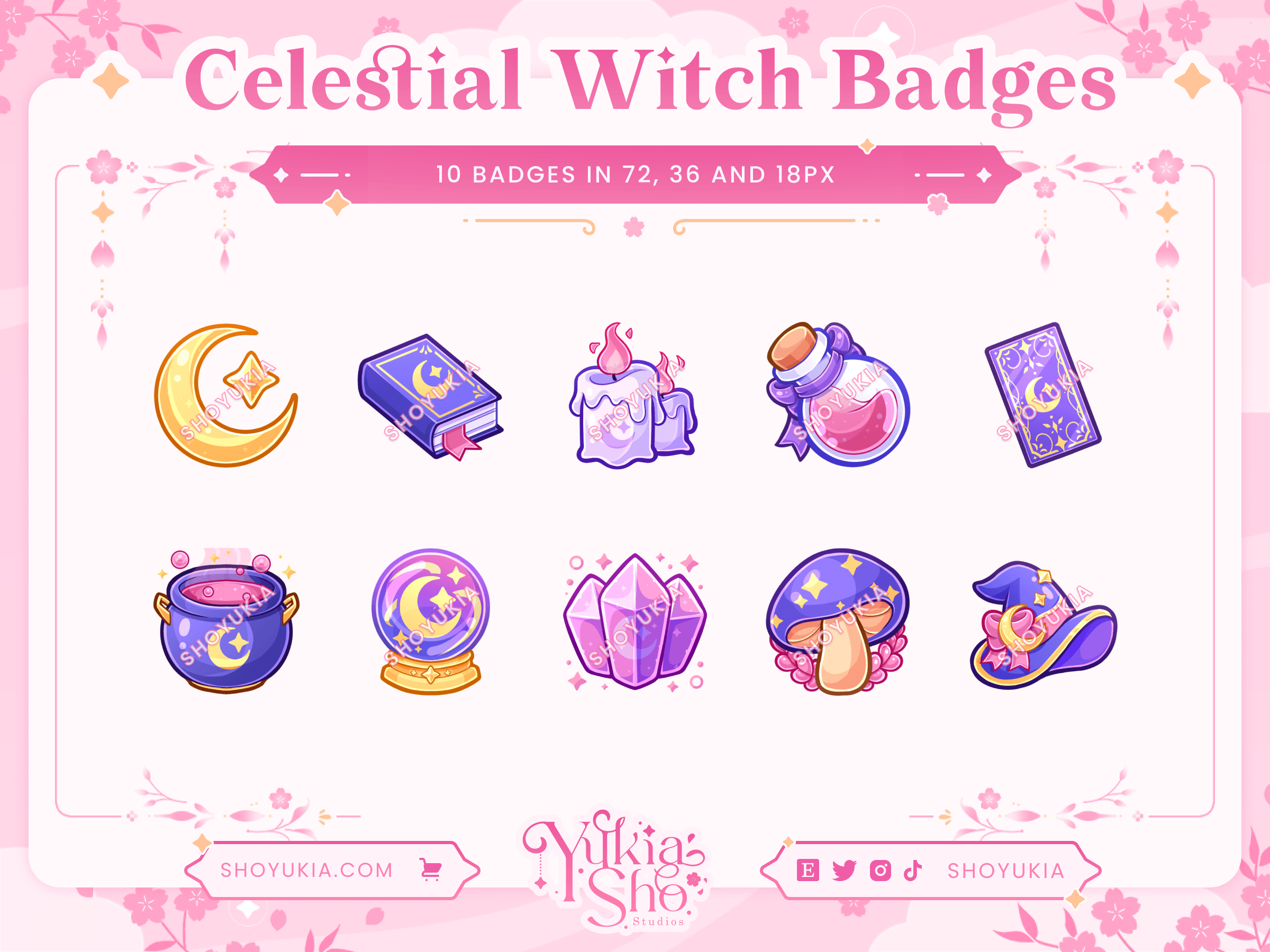 Celestial Witch Twitch Sub Badges – Yukia Sho Studios Ltd.