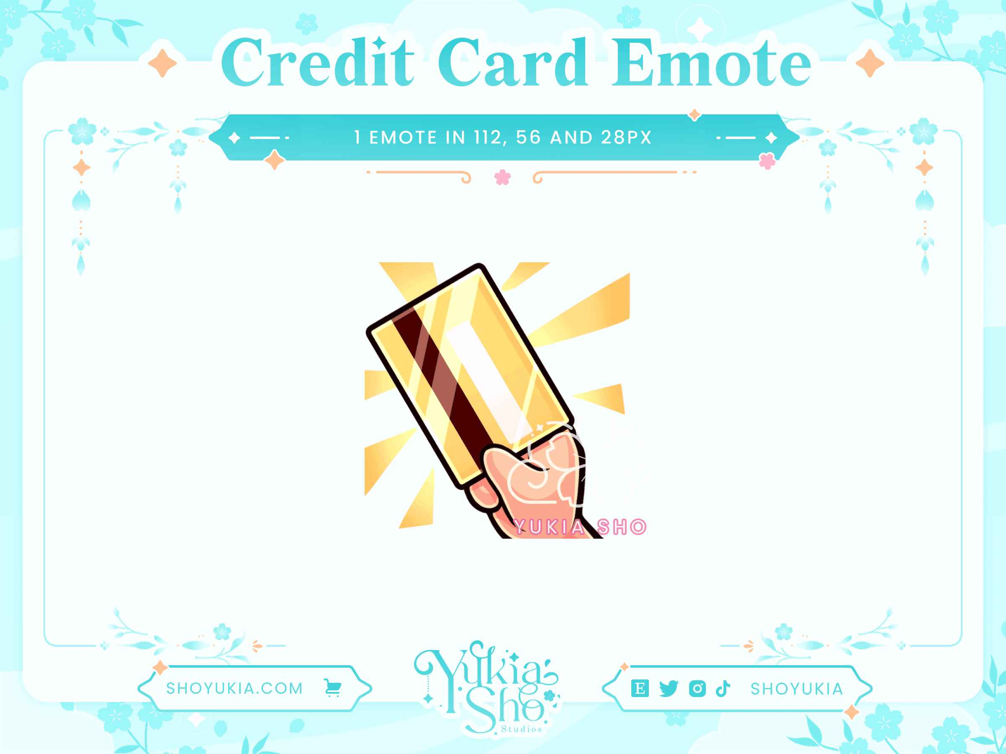 Credit Card Emote for Twitch, Discord or YouTube – Yukia Sho Studios Ltd.