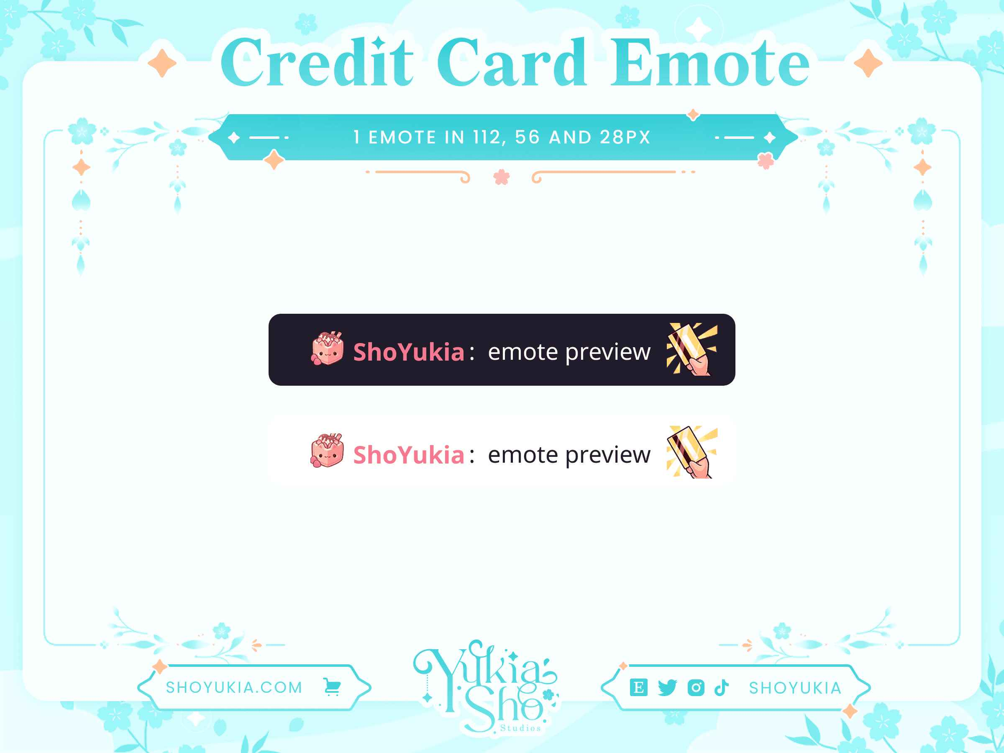 Credit Card Emote for Twitch, Discord or YouTube – Yukia Sho Studios Ltd.