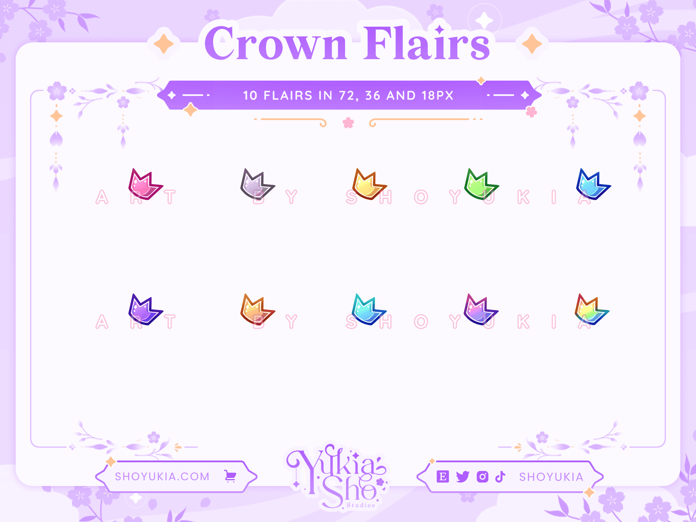 Crown Twitch Badge Flair (ANGLED) – Yukia Sho Studios Ltd.