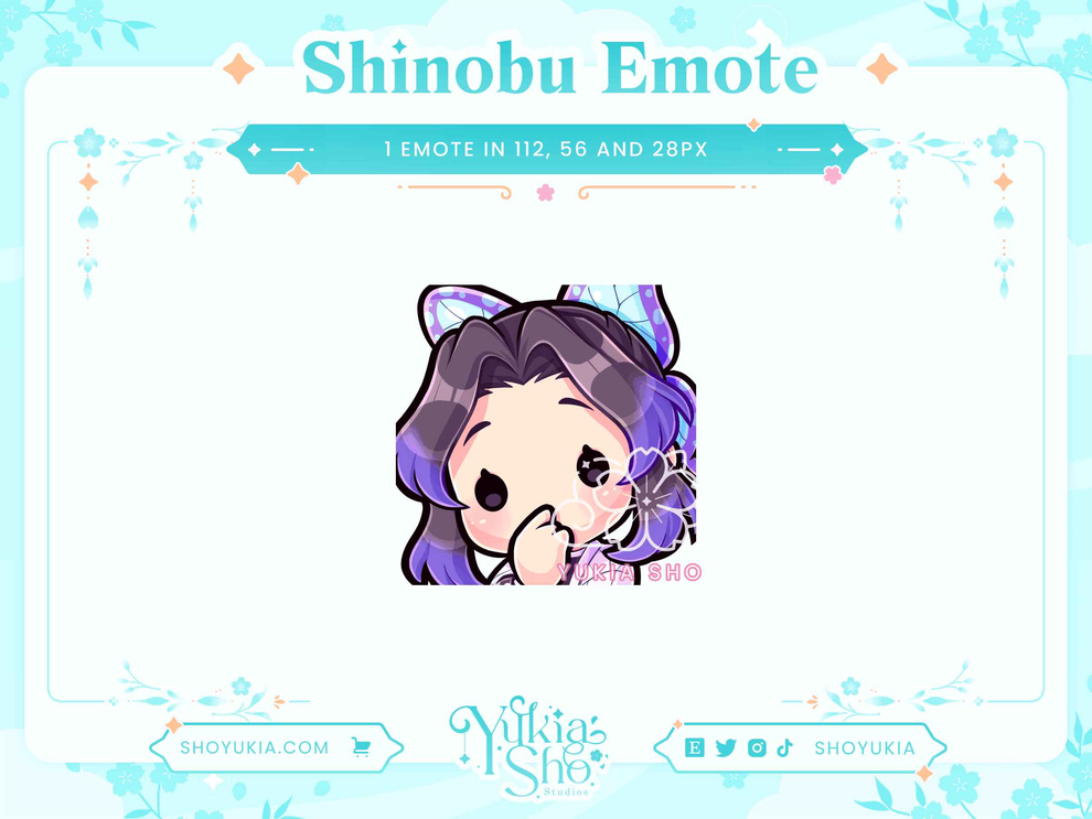 DS Shinobu Twitch Emotes – Yukia Sho Studios Ltd.