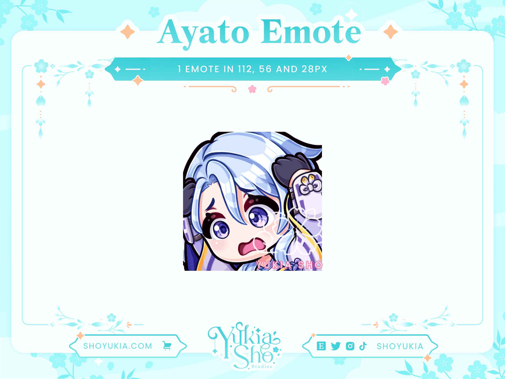 Genshin Impact Ayato Twitch Emotes – Yukia Sho Studios Ltd.