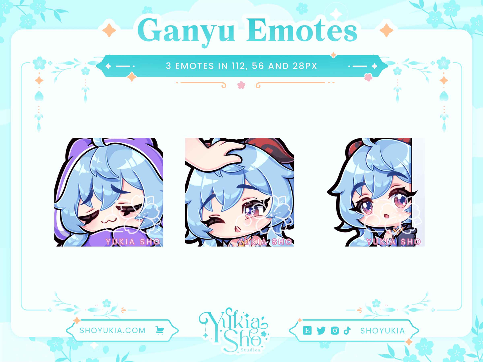 Genshin Impact Ganyu Twitch Emotes – Yukia Sho Studios Ltd.