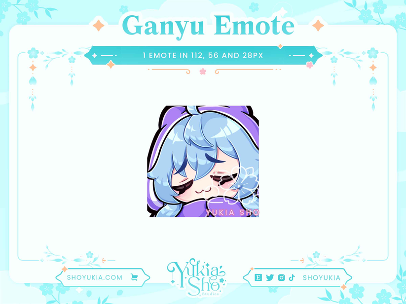 Genshin Impact Ganyu Twitch Emotes – Yukia Sho Studios Ltd.