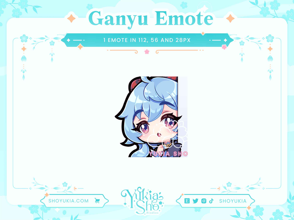 Genshin Impact Ganyu Twitch Emotes – Yukia Sho Studios Ltd.