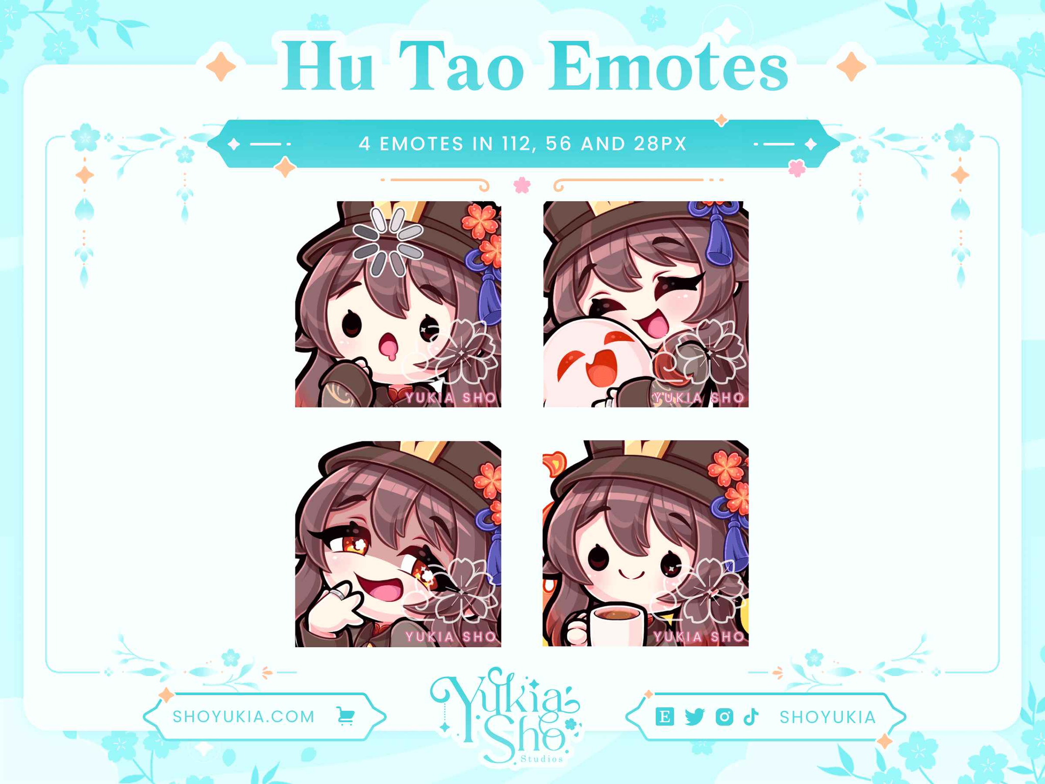 Genshin Impact Hu Tao Emotes – Yukia Sho Studios Ltd.