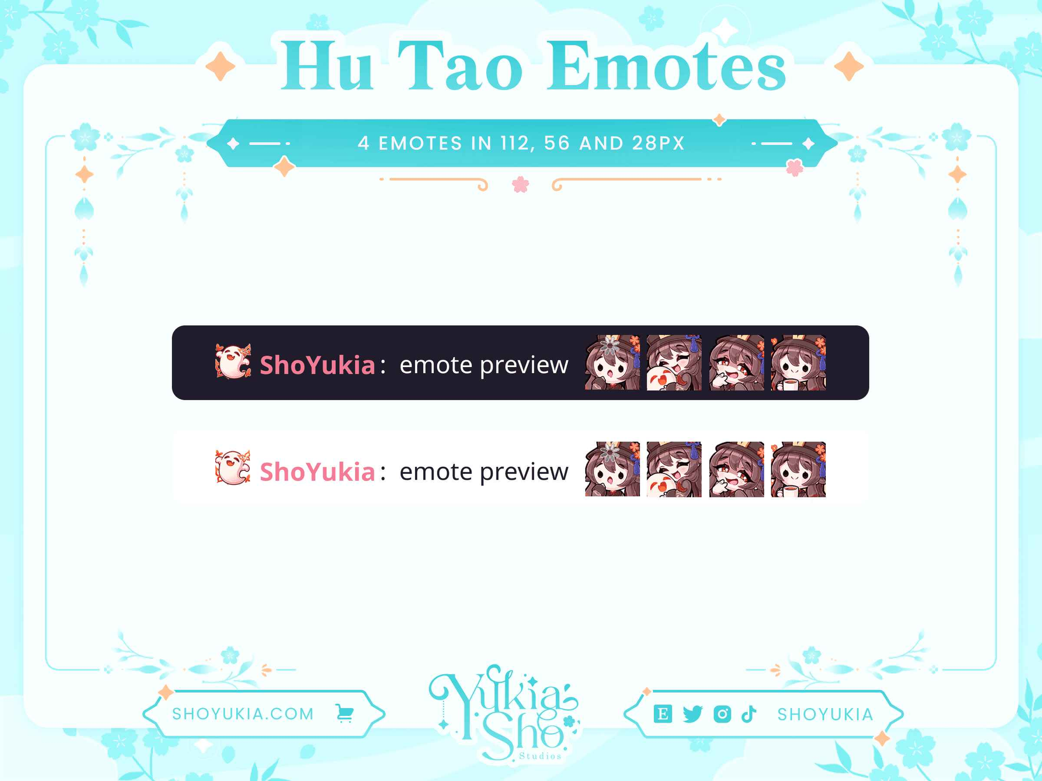Genshin Impact Hu Tao Emotes – Yukia Sho Studios Ltd.