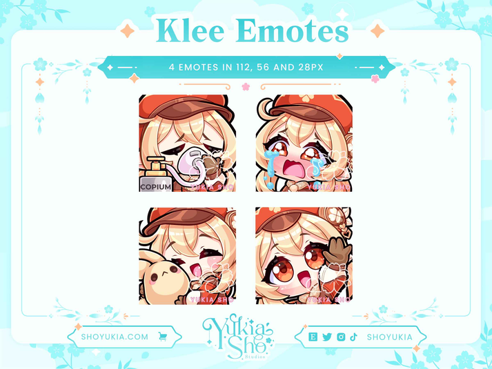 Genshin Impact Klee Twitch Emotes – Yukia Sho Studios Ltd.