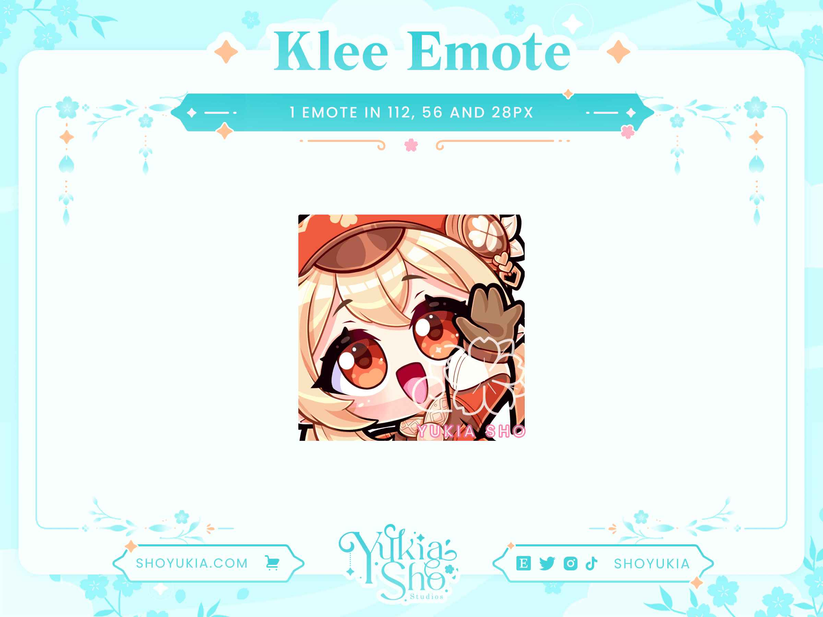 Genshin Impact Klee Twitch Emotes – Yukia Sho Studios Ltd.