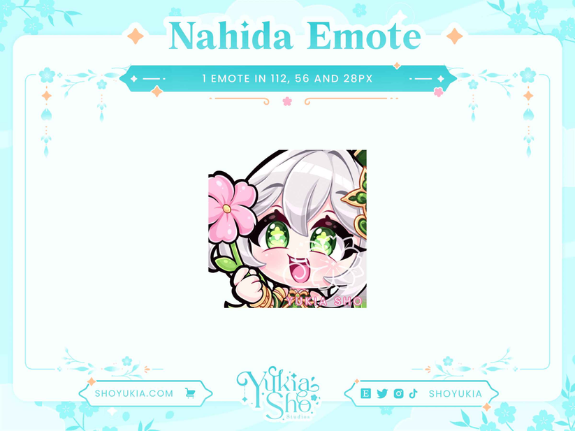 Genshin Impact Nahida Twitch Emotes – Yukia Sho Studios Ltd.
