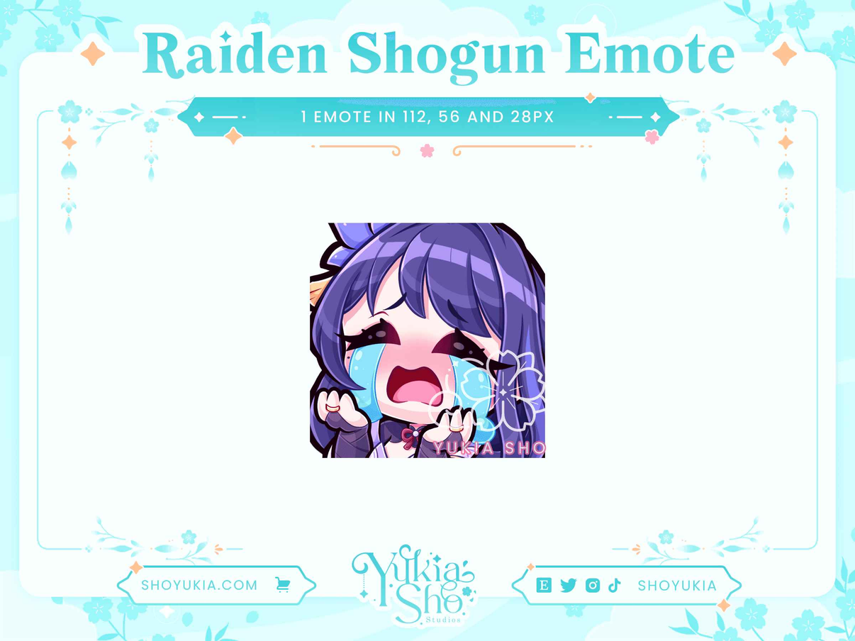 Genshin Impact Raiden Shogun Twitch Emotes – Yukia Sho Studios Ltd.