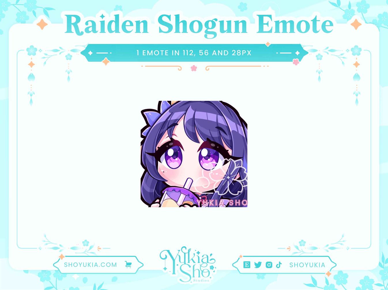 Genshin Impact Raiden Shogun Twitch Emotes – Yukia Sho Studios Ltd.