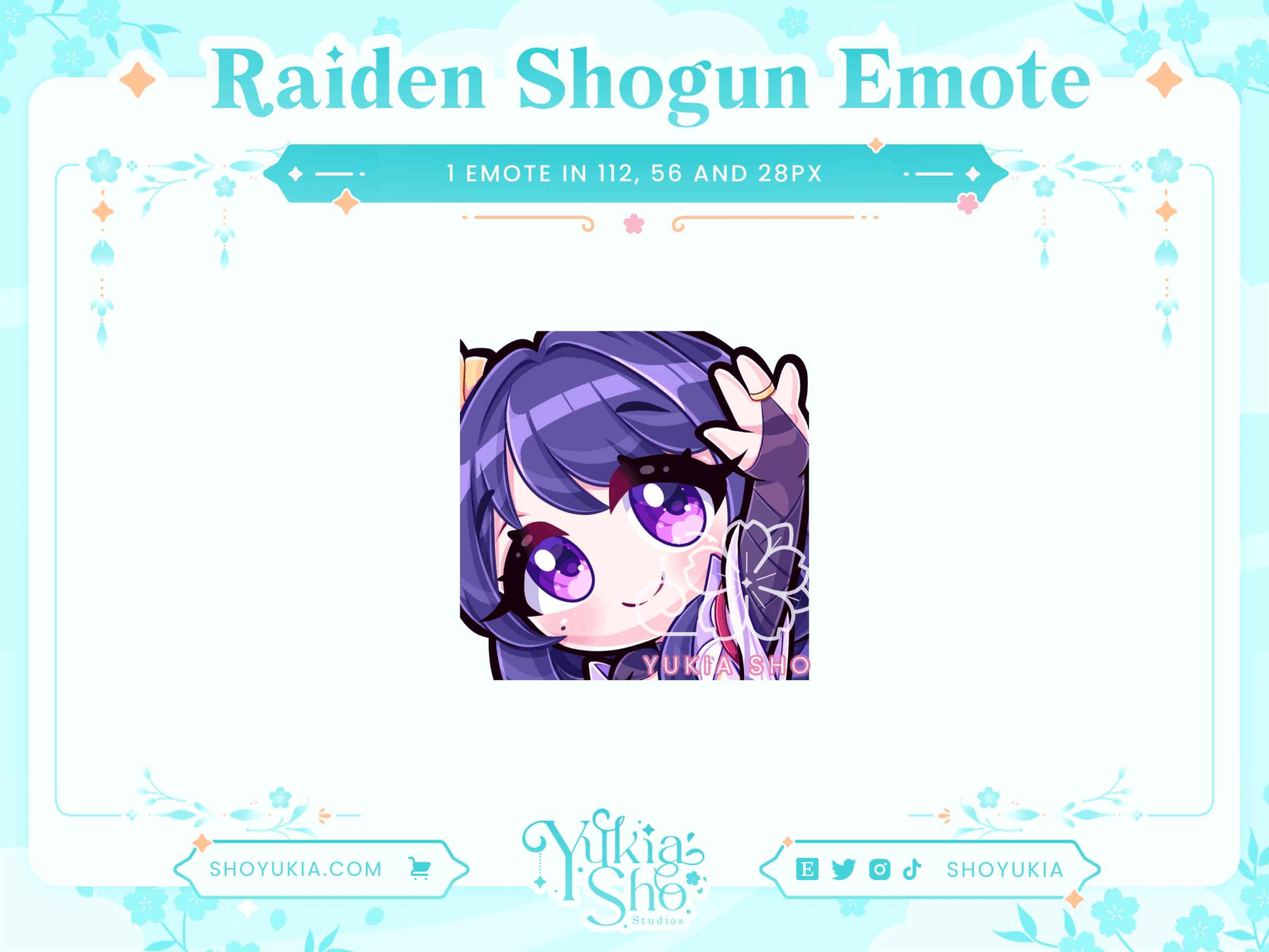 Genshin Impact Raiden Shogun Twitch Emotes – Yukia Sho Studios Ltd.