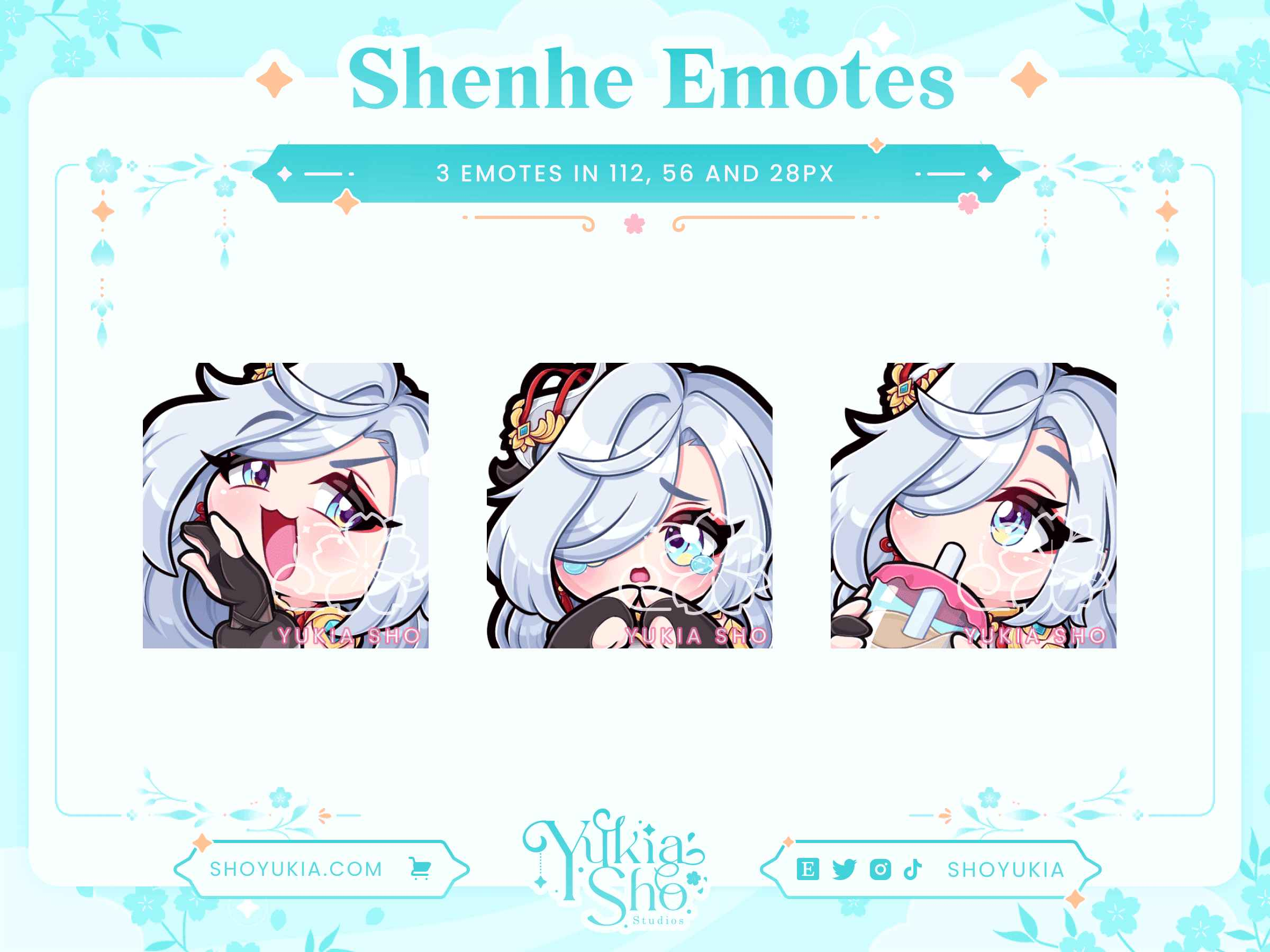 Genshin Impact Shenhe Twitch Emotes – Yukia Sho Studios Ltd.