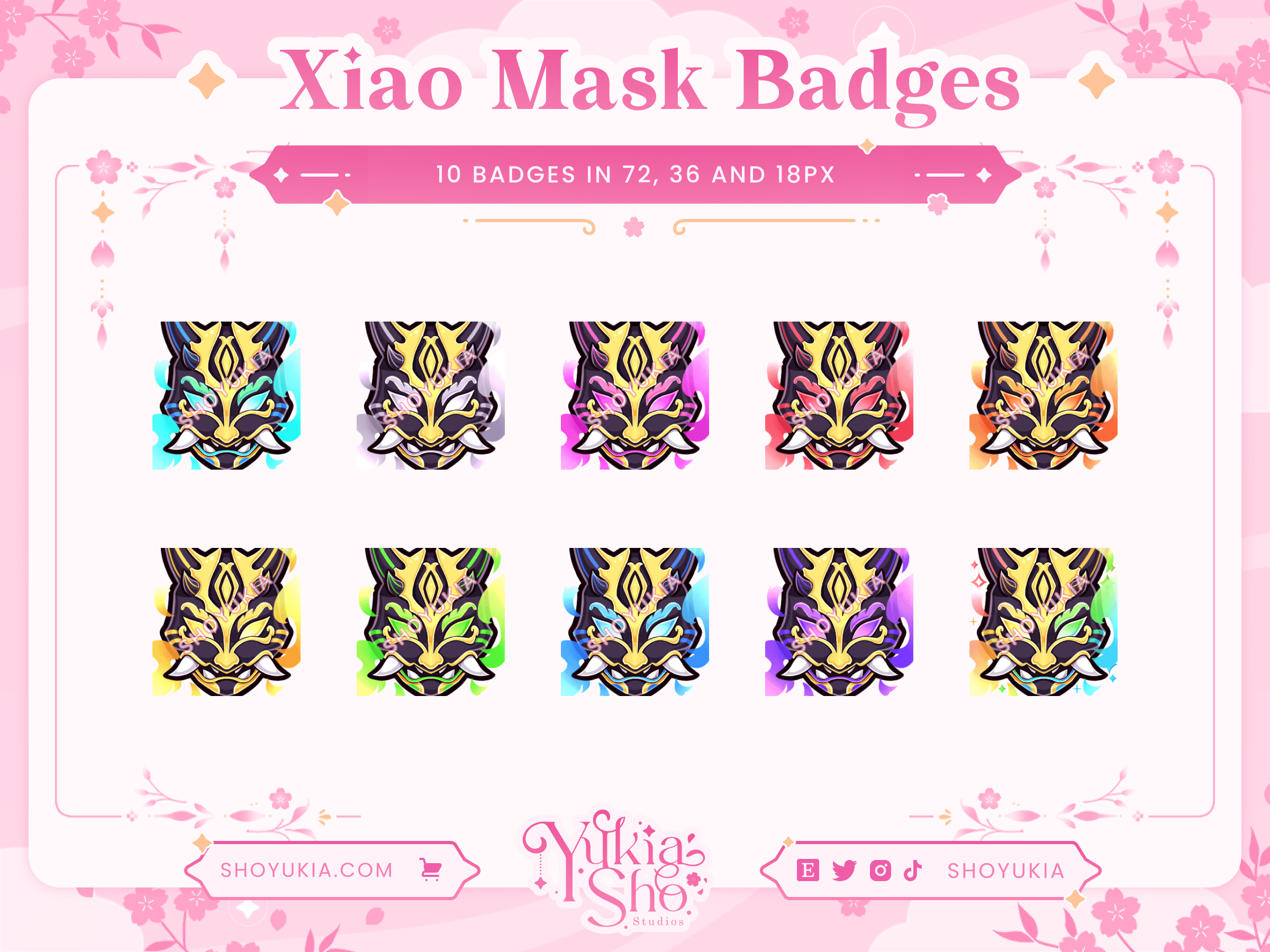 Genshin Impact Xiao Mask Twitch Sub Badges – Yukia Sho Studios Ltd.