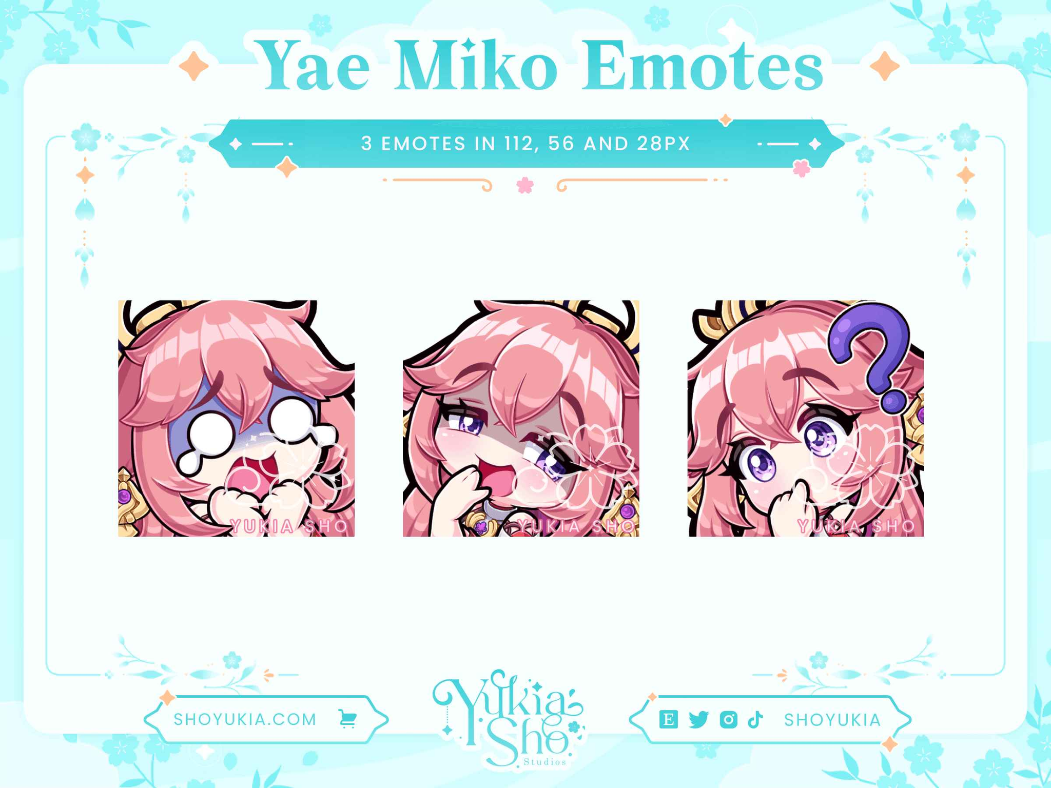 Genshin Impact Yae Miko Twitch Emotes – Yukia Sho Studios Ltd.