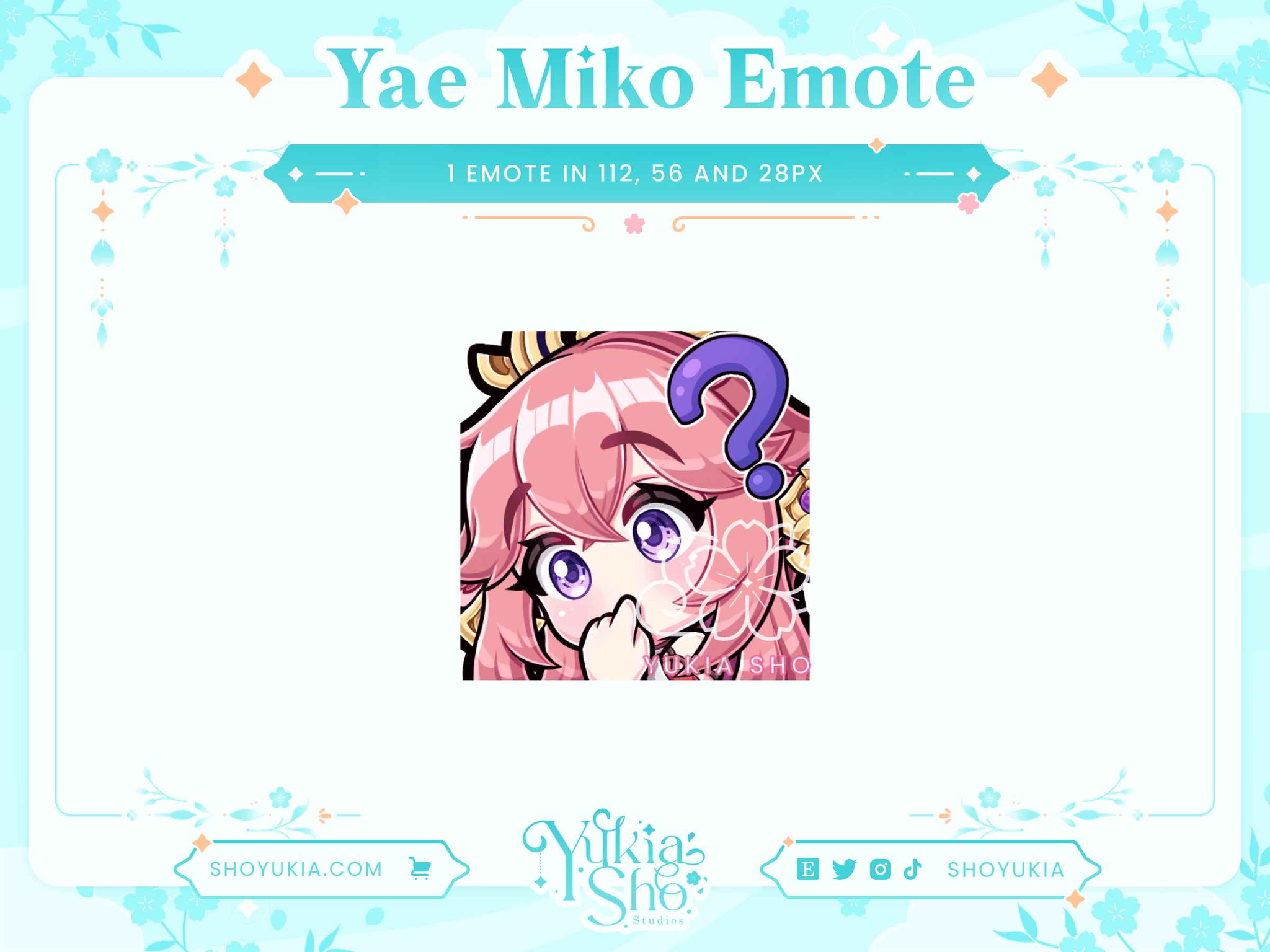 Genshin Impact Yae Miko Emotes – Yukia Sho Studios Ltd.
