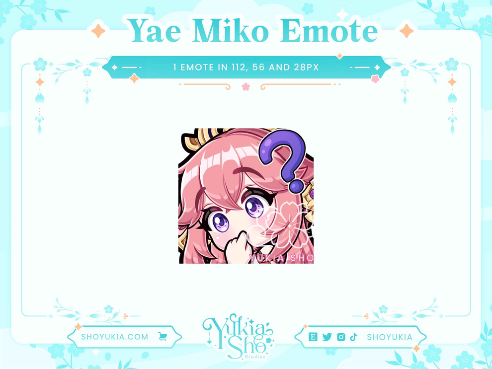 Genshin Impact Yae Miko Twitch Emotes – Yukia Sho Studios Ltd.