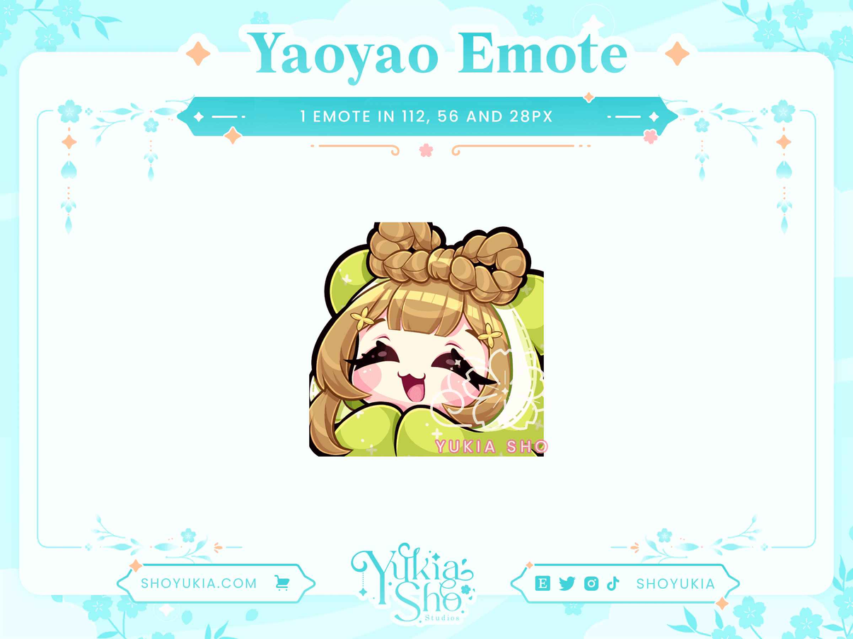 Genshin Impact Yaoyao Twitch Emotes – Yukia Sho Studios Ltd.
