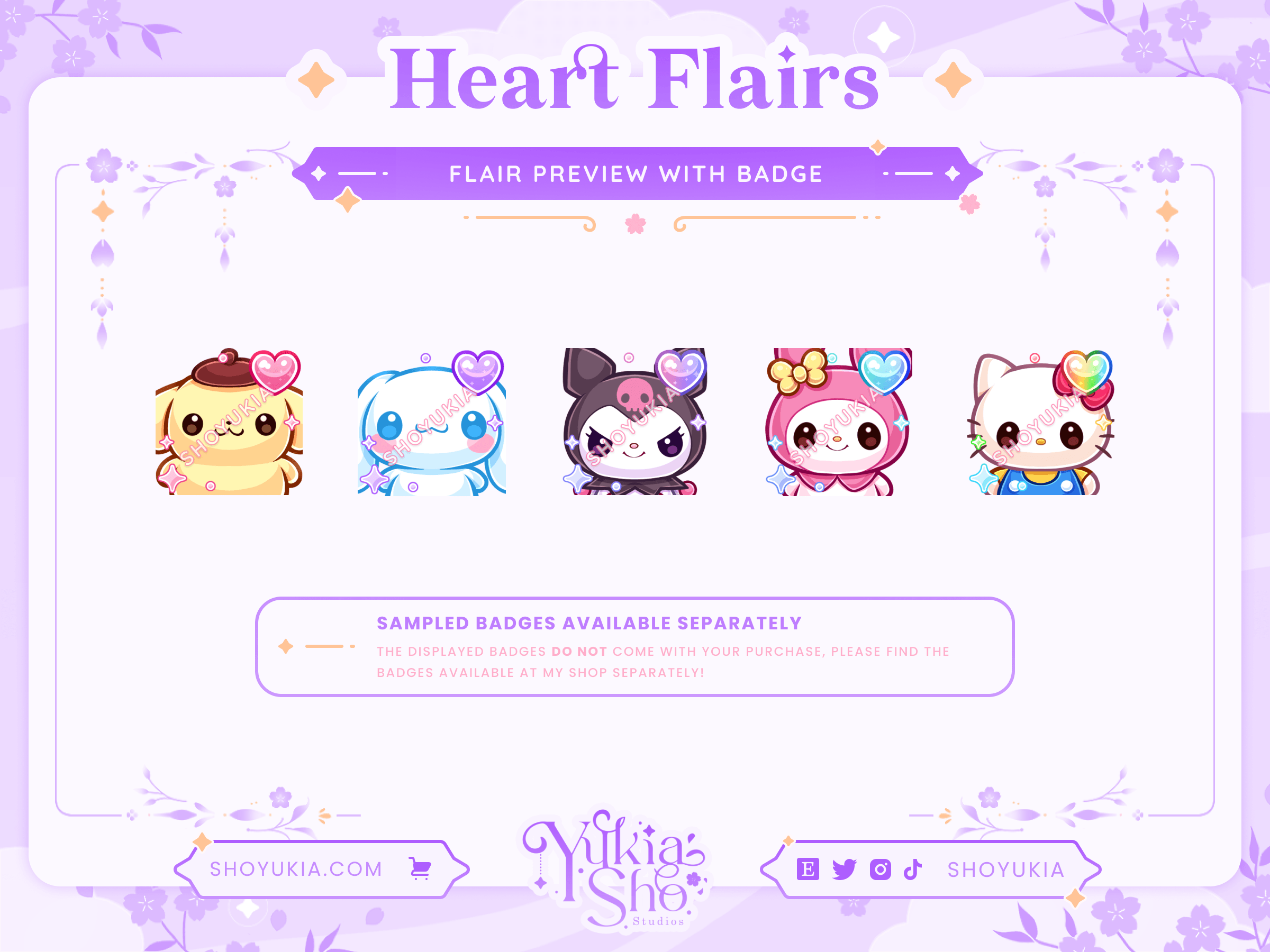 Sub Badge Flairs – Yukia Sho Studios Ltd.