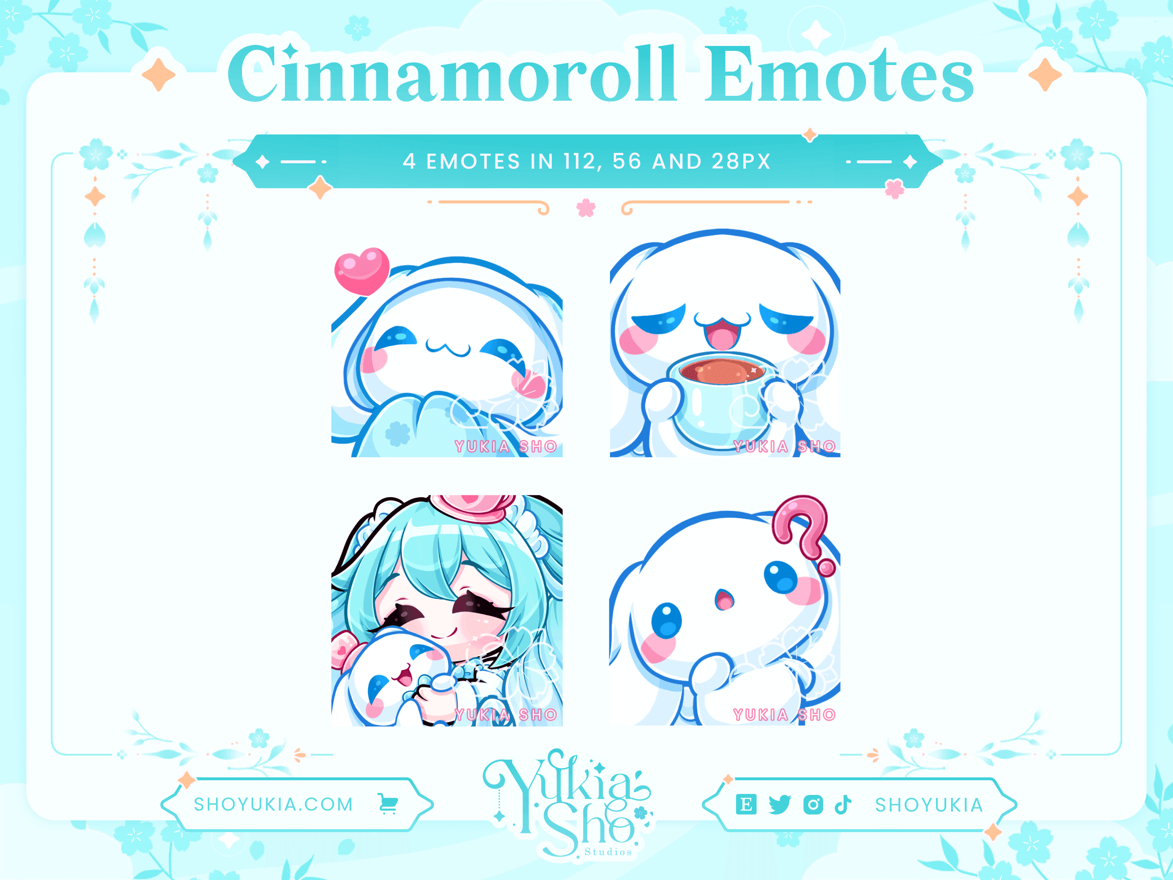 Kawaii Cinna Roll Emotes – Yukia Sho Studios Ltd.