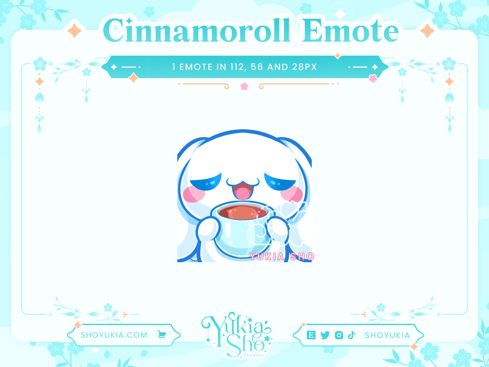 Kawaii Cinna Roll Twitch Stream Emotes – Yukia Sho Studios Ltd.