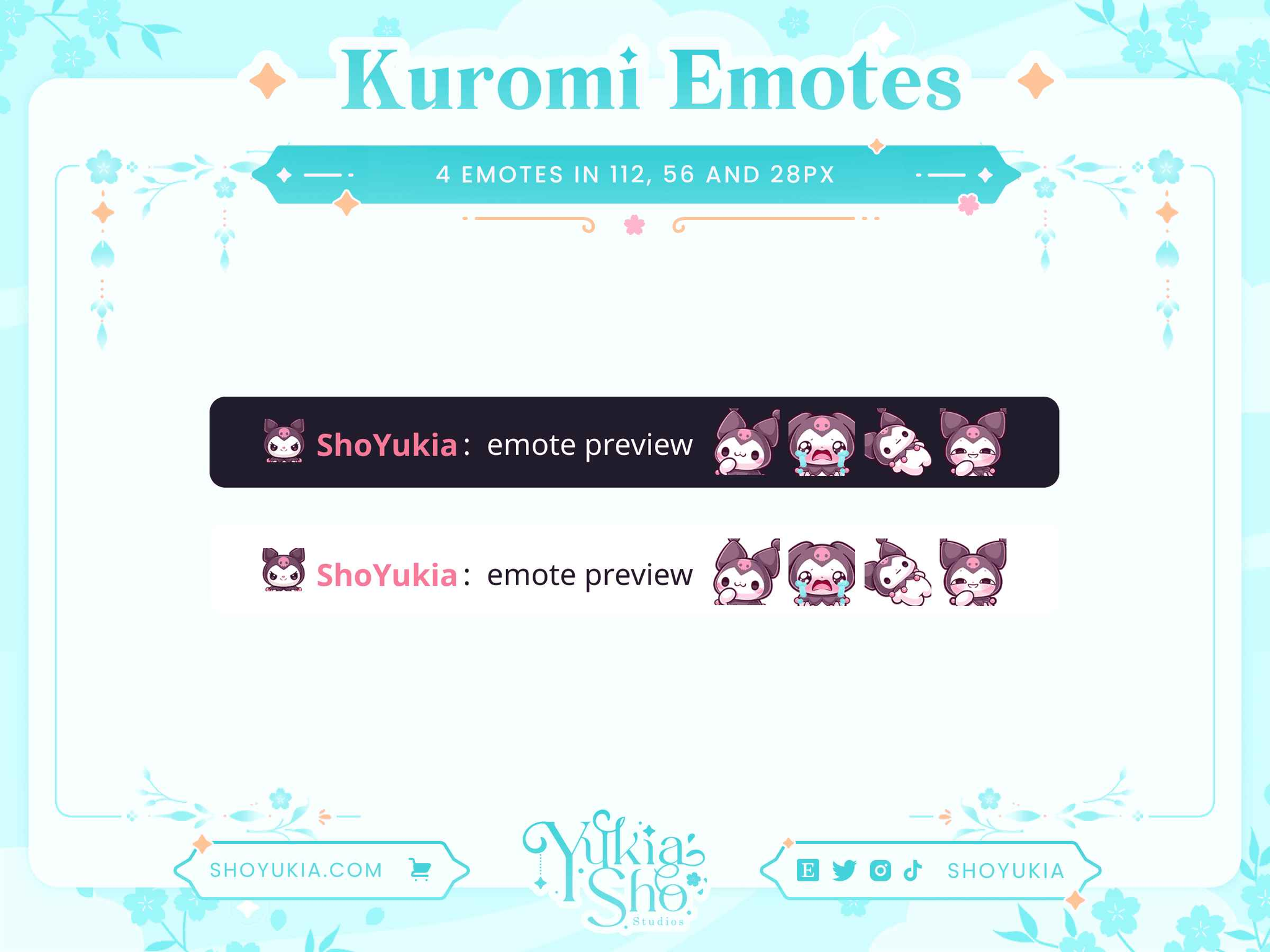 Kawaii Kuro Emotes – Yukia Sho Studios Ltd.