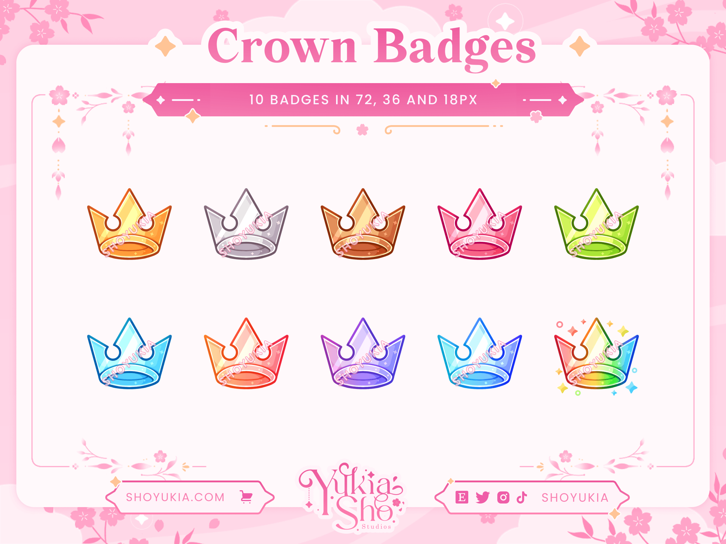 KH Crown Twitch Sub Badges – Yukia Sho Studios Ltd.