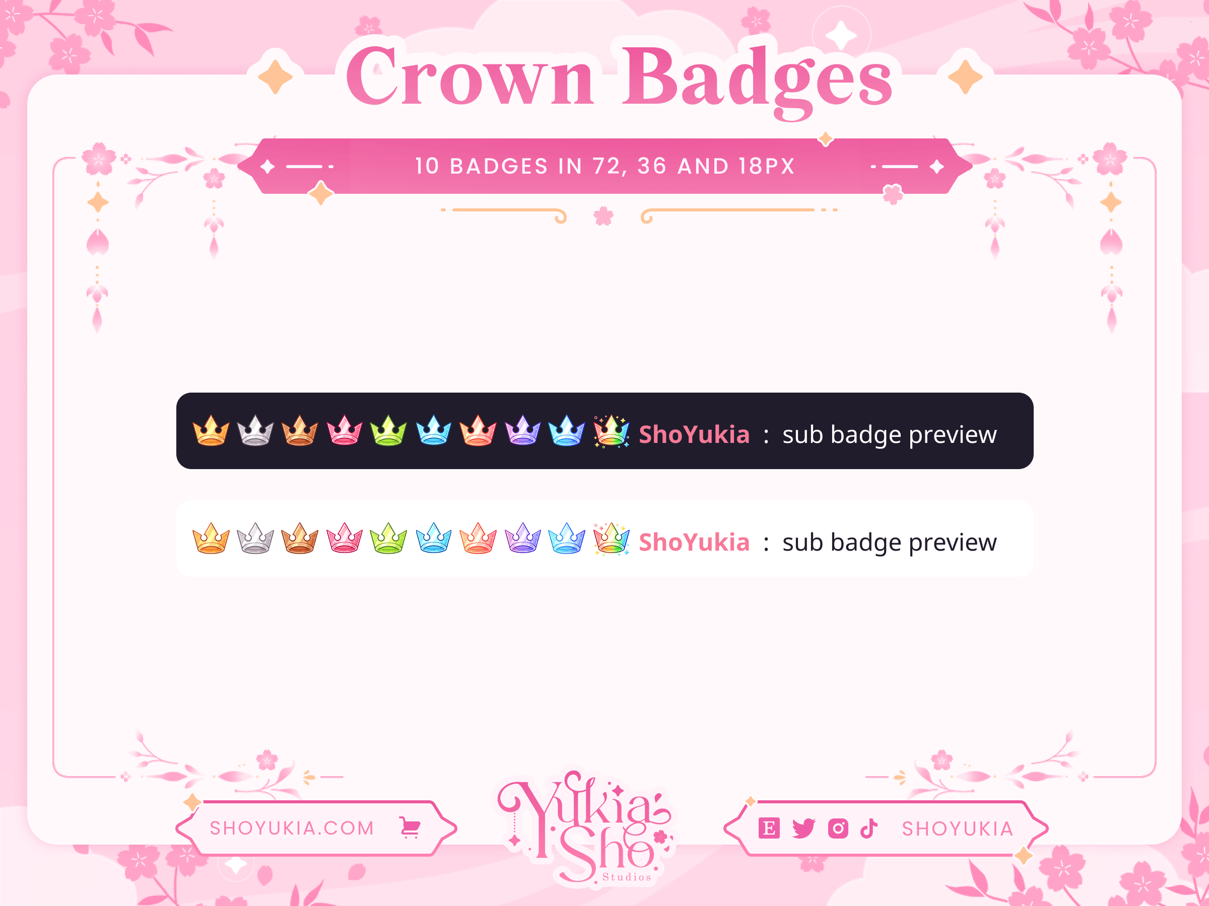 KH Crown Twitch Sub Badges – Yukia Sho Studios Ltd.