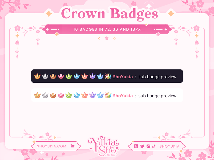 KH Crown Twitch Sub Badges – Yukia Sho Studios Ltd.