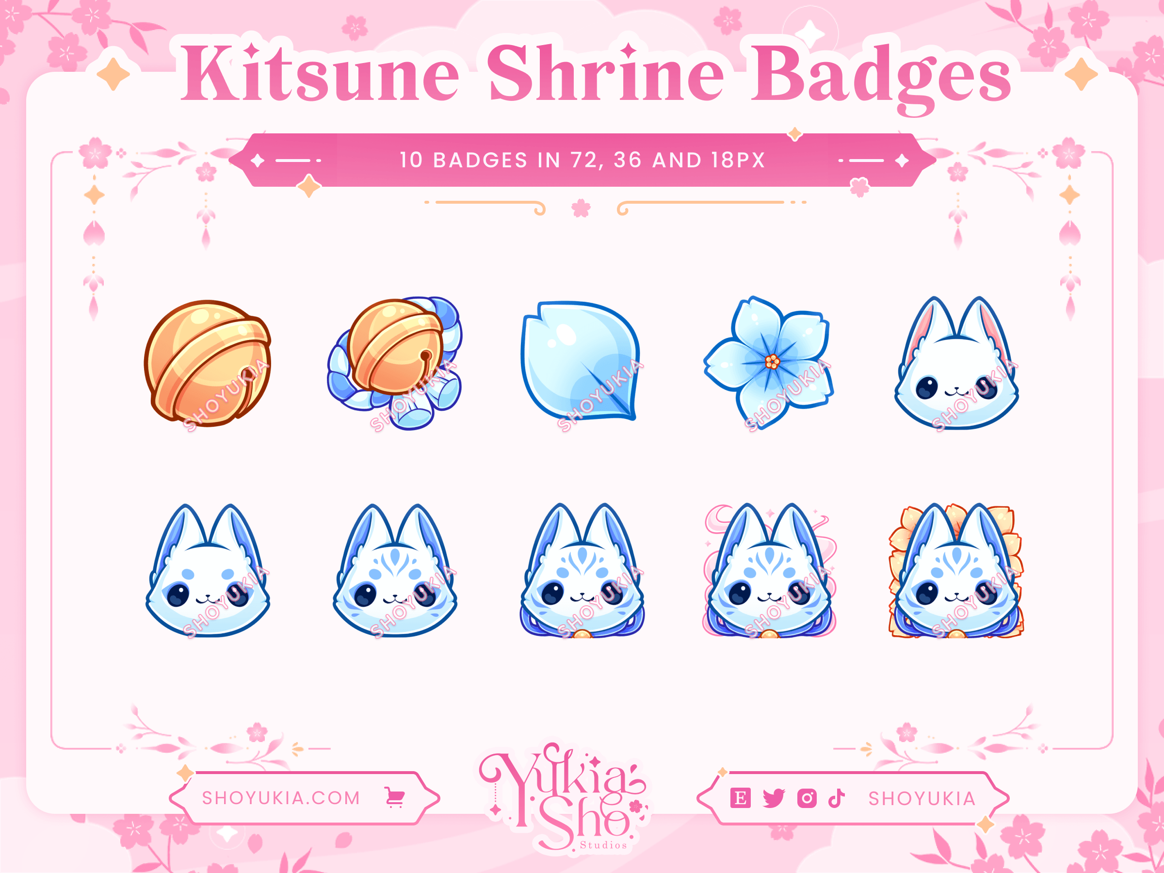 Kitsune Shrine Sub Badges – Yukia Sho Studios Ltd.
