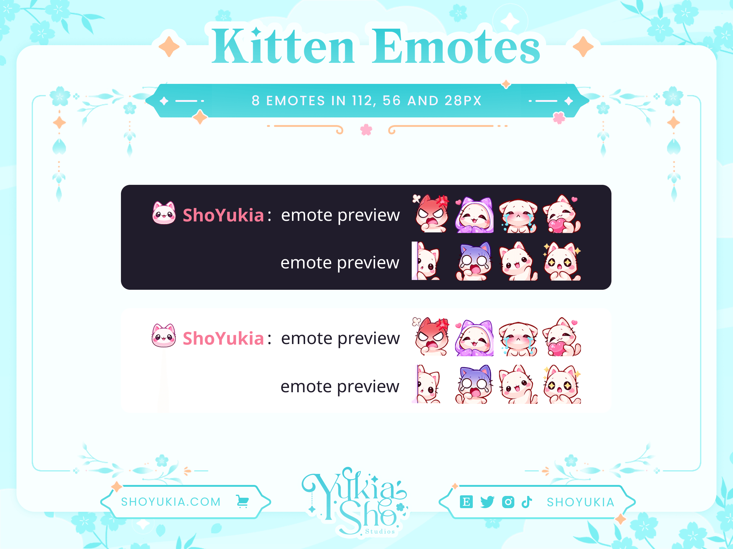 Kitten Emotes – Yukia Sho Studios Ltd.
