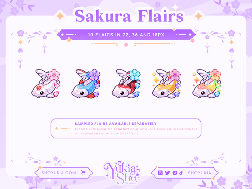 Koi Fish Twitch Sub Badges – Yukia Sho Studios Ltd.