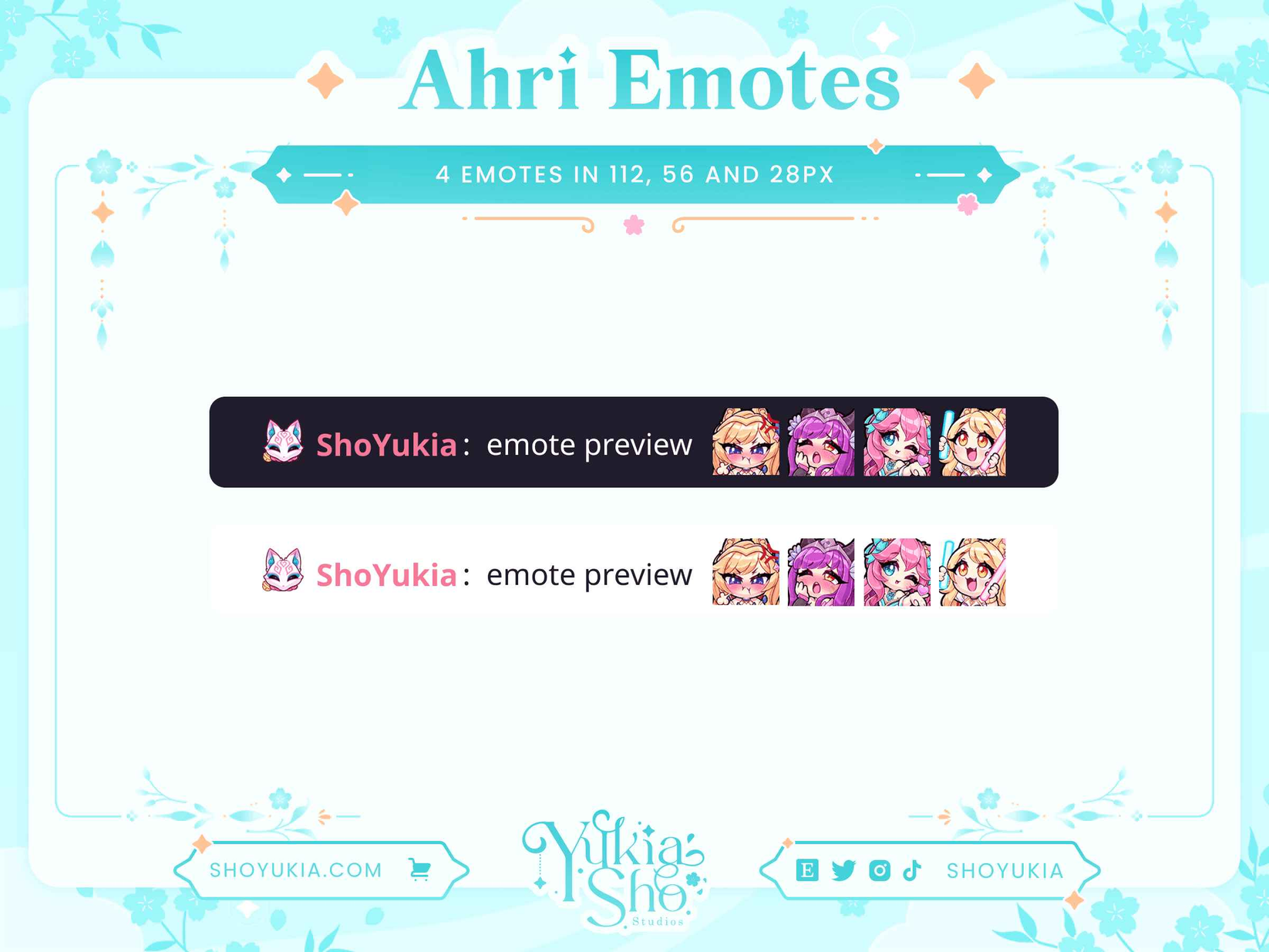 League of Legends Ahri Twitch Emotes – Yukia Sho Studios Ltd.