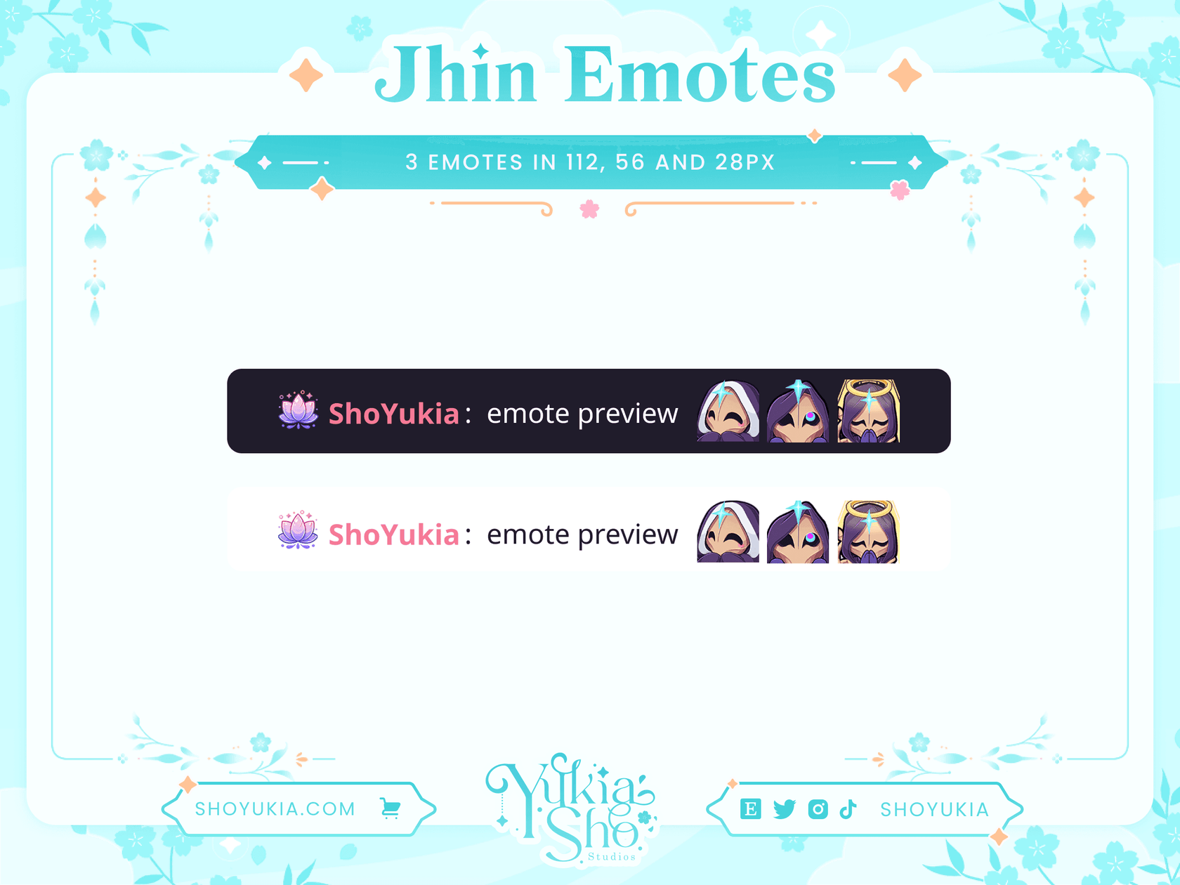 League of Legends Jhin Twitch Emotes – Yukia Sho Studios Ltd.