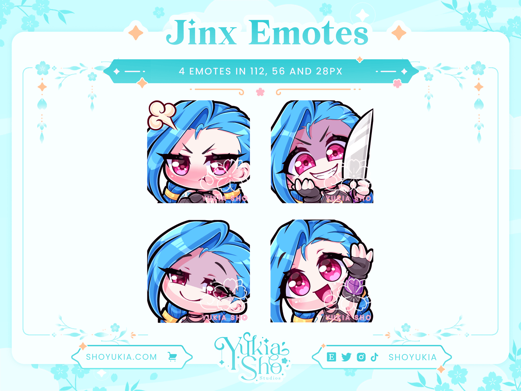League of Legends Jinx Emotes – Yukia Sho Studios Ltd.