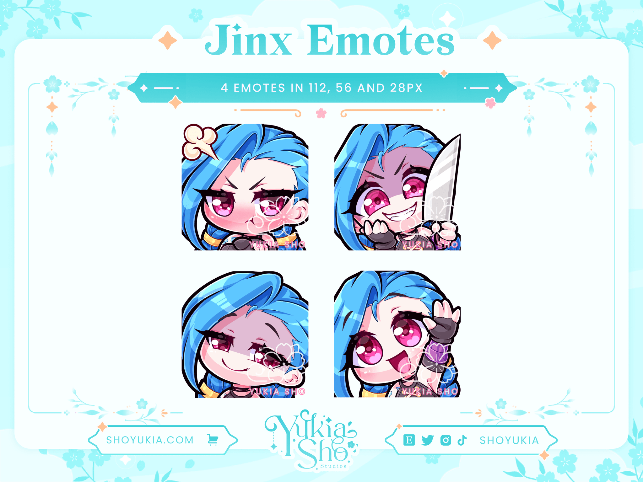 League of Legends Jinx Emotes – Yukia Sho Studios Ltd.