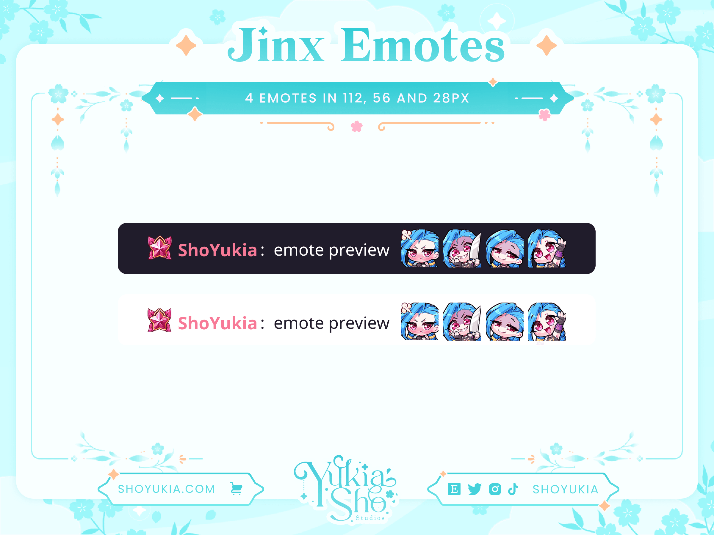 League of Legends Jinx Emotes – Yukia Sho Studios Ltd.