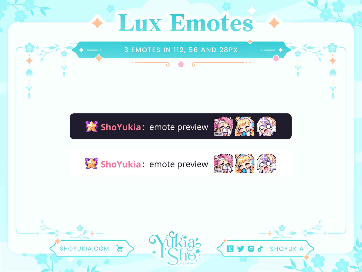 League of Legends Lux Twitch Emotes – Yukia Sho Studios Ltd.