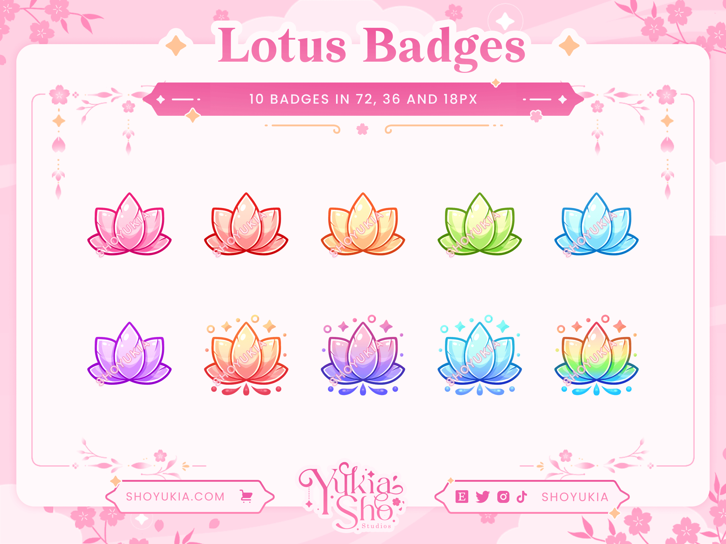 League of Legends Spirit Blossom Lotus Twitch Sub Badges – Yukia Sho ...