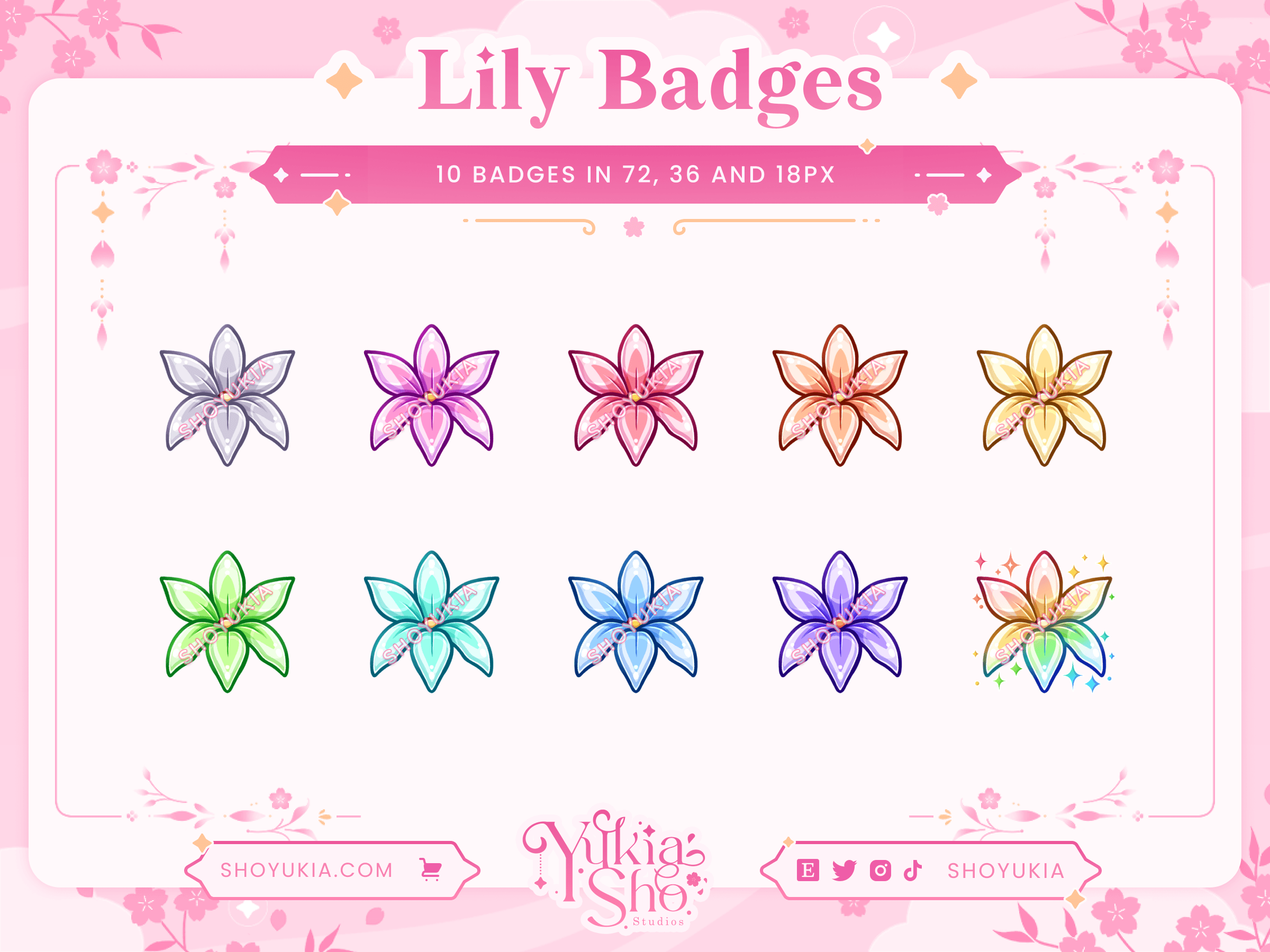 Lily Twitch Sub Badges – Yukia Sho Studios Ltd.